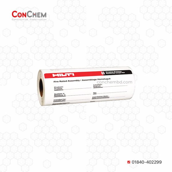 Hilti Firestop System Adhesive Labels in BD | Conchembd